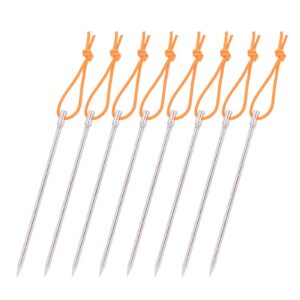 ibasingo 8pcs/lot titanium alloy pegs 16.5cm camping tent stakes portable tent nails for picnic hiking backpacking ti4005p