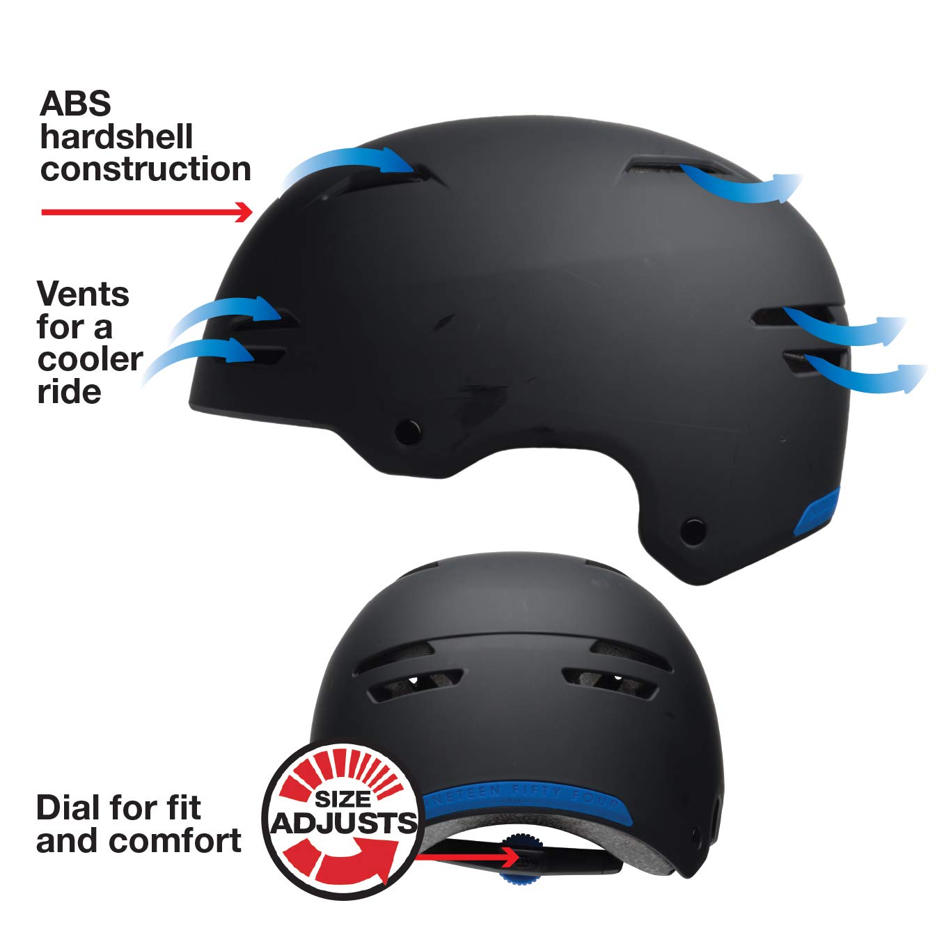 BELL Vert 2.0 Adult MS Helmet, Vert 2.0 - Matte Black & Atomic Badge