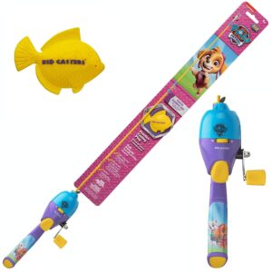 paw patrol girls fishing kit, 29.5" medium action rod, 3.1:1 gear ratio, practice casting plug