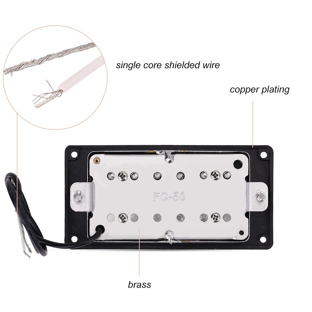 Bridge & Neck Pickup, Humbucker Coil Pickups for Electric Guitar