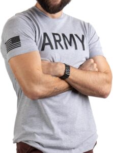 ann arbor t-shirt co. army pt style shirt | u.s. military physical traning infantry workout t-shirt-(adult,s)