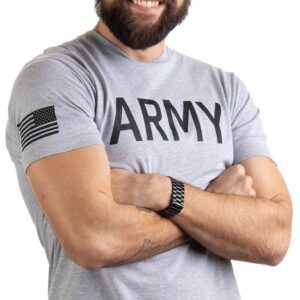 Ann Arbor T-shirt Co. Army PT Style Shirt | U.S. Military Physical Traning Infantry Workout T-Shirt-(Adult,S)