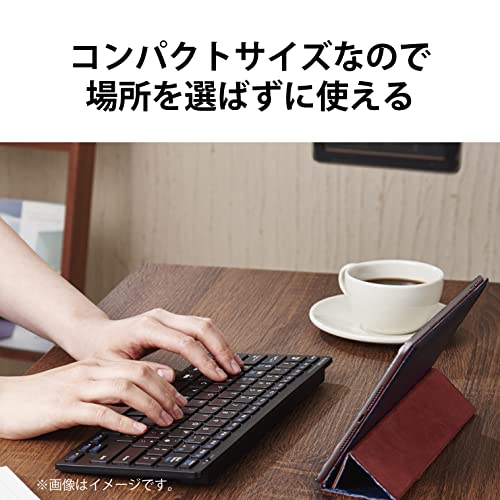 ELECOM Wireless compact keyboard Pantograph thin type [White] TK-FDP099TWH (Japan Import)