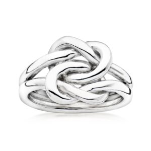 ross-simons italian sterling silver double love knot ring. size 7