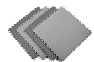 norsk multi-purpose reversible foam mats - eva foam interlocking tiles (gray/black 32 tiles - 128 sq. ft.)