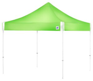 e-z up hi-viz utility shelter canopy, 10' x 10', commercial grade bright green top