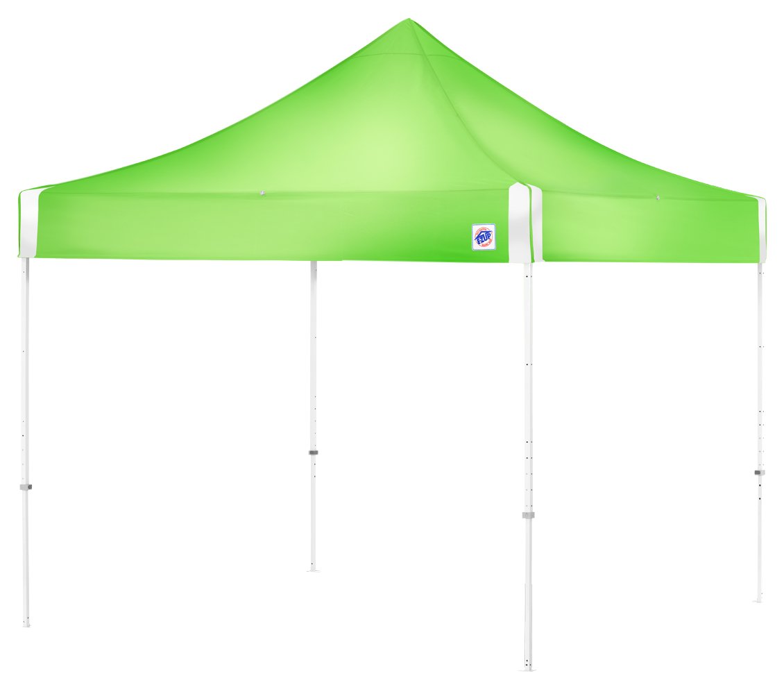 E-Z UP Hi-Viz Utility Shelter Canopy, 10' x 10', Commercial Grade Bright Green Top