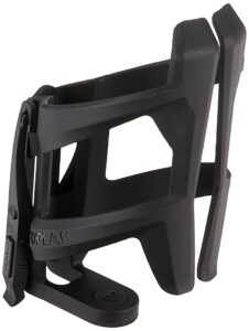 topeak bike tri-cage with integrated tire levers black, 14.7 x 9 x 8.2 cm / 5.8” x 3.5” x 3.2”