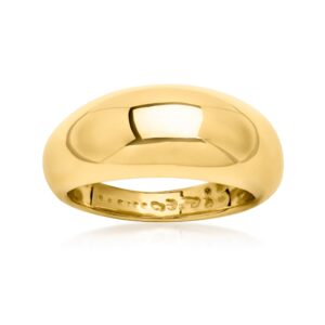 ross-simons italian 14kt yellow gold shiny dome ring. size 8