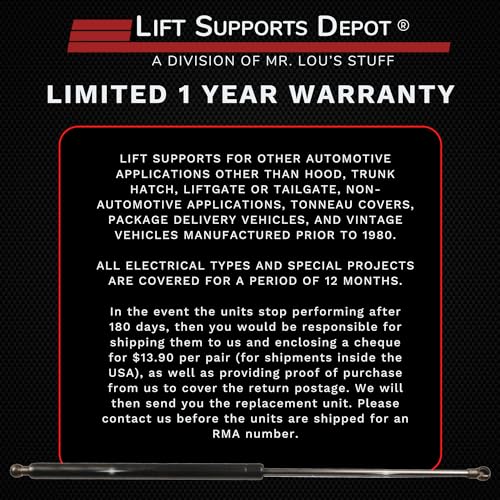 Lift Supports Depot Qty (2) Fits Snap-On Tool Box Lid Replaces 1-2369 Match # to Old Lift Supports Shocks Struts