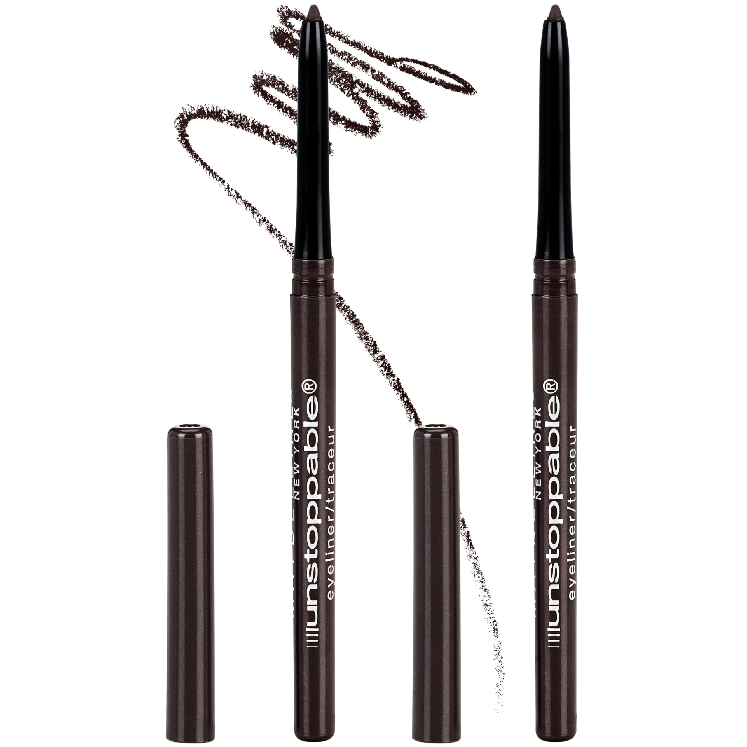 Maybelline Unstoppable Waterproof Mechanical Brown Eyeliner, Espresso, 2 Count