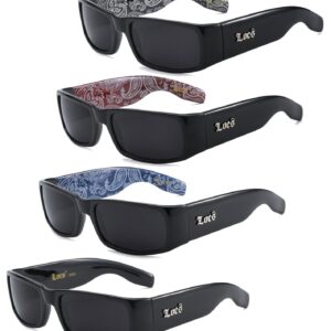 Locs 4 Pack 06 1 Black & 3 Bandana Print NB