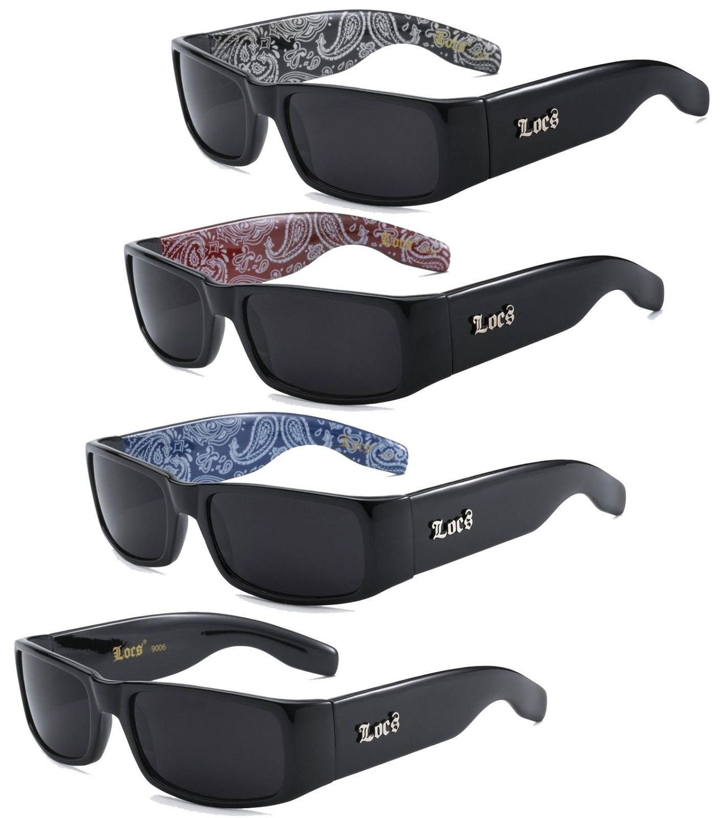 Locs 4 Pack 06 1 Black & 3 Bandana Print NB