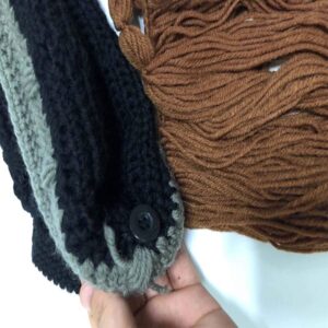 Flyou Wig Beard Hats Handmade Knit Warm Winter Caps Ski Funny Mask Beanie for Men Women (CNJ-Coffee)