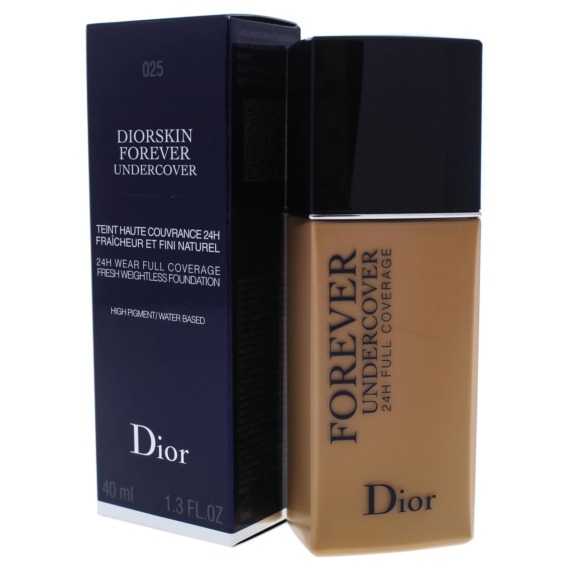 Christian Dior Diorskin Forever Undercover Foundation 025 Soft Beige for Women, 1.3 Ounce