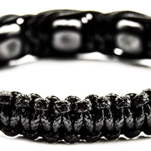 Wallystone Gems Shungite Bracelets - Arachne Black - for Mens - Woman - Brided Dense Beaded - Adjust Wirst Size - Each one has a Certificate of Authenticity