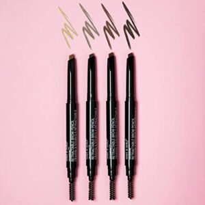 wet n wild Ultimate Eyebrow Retractable Definer Pencil, Taupe, Dual-Sided Brow Brush, Fine Tip, Shapes, Defines, Fills Brow Makeup