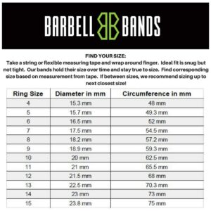 Barbell Bands Silicone Ring For Women - Premium Rubber Wedding Band For Fitness Recreation Outdoor Lifestyle - (Aqua, 8)