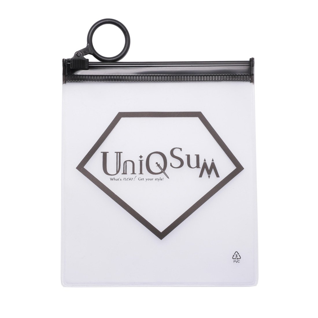 UNIQSUM Strong Skull Flat Soft curved Leash wallet chain Biker Punk Key chain SJ01S (Silver)