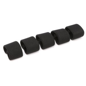 jasgood nylon canvas web belt elastic loop keeper for 1.5inch wide belt 5 of set(1.5 inch wide,black)