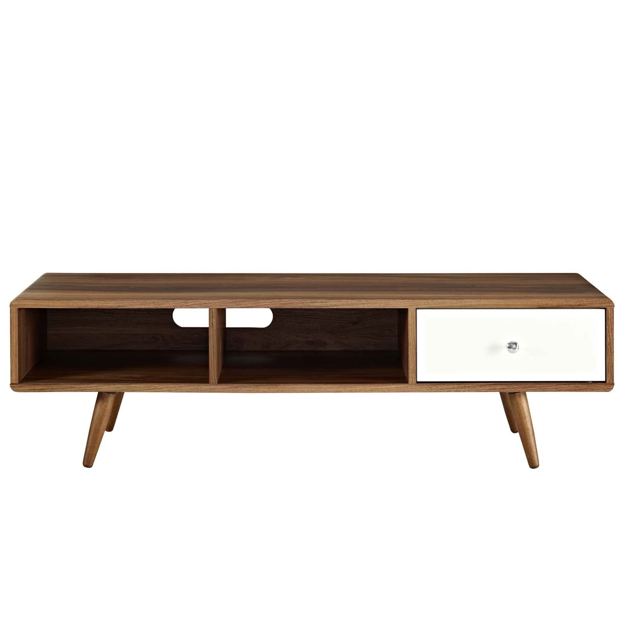 Modway Transmit, 55" TV Stand, Walnut White