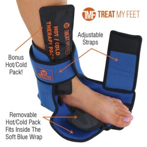 Foot & Ankle Pain Relief Hot/Cold Therapy System - Foot Ice Pack Wrap - Relieve Foot and Ankle Aches & Pains from Injuries Using Compression Wrap Packs for Ankles and Feet. Heat or Freeze Gel Insert