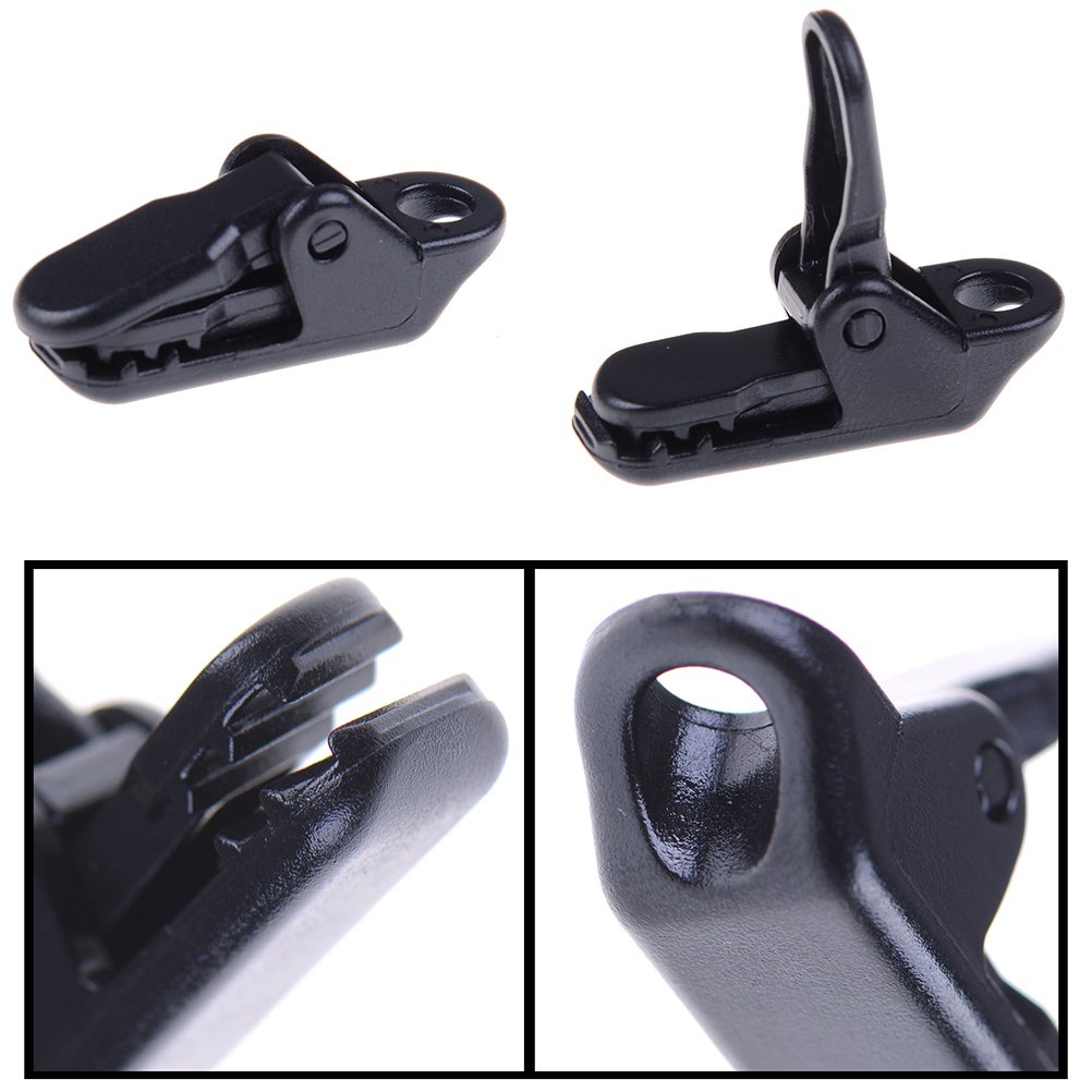 Warmshine 20 Pack Small Clamp Tarp Awning Clamp Set Tarp Clips Black Trap Clips Jaw Tent Snaps Camping Clamp Clips Tent Tighten for Outdoors