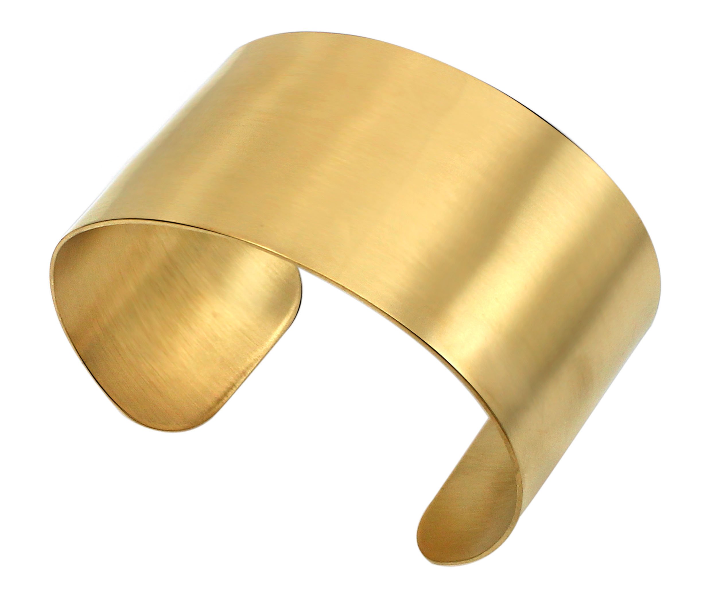 COUYA Gold Plated Wide Matt Cuff Bangle Bracelets for Women Blank Satin Bracelet Wristband Adjustable Size