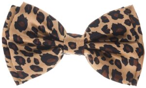 man of men leopard bow tie for men, leopard tie, gold, brown & black bowtie, cheetah print bow tie