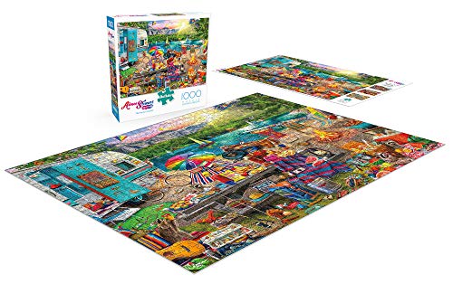 Buffalo Games - Aimee Stewart - The Family Campsite - 1000 Piece Jigsaw Puzzle , Blue