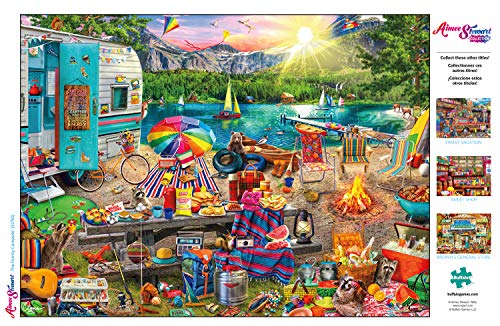 Buffalo Games - Aimee Stewart - The Family Campsite - 1000 Piece Jigsaw Puzzle , Blue