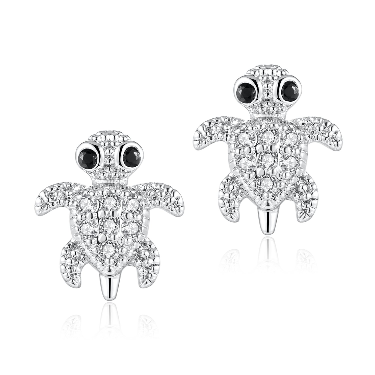 CANDYFANCY 2 Pieces 16g / 18g Surgical Steel Sea Turtle Ear Cartilage Helix Studs Earrings Auricle Piercings (16G Bar 1.2mm Thick)