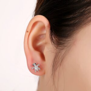 CANDYFANCY 2 Pieces 16g / 18g Surgical Steel Sea Turtle Ear Cartilage Helix Studs Earrings Auricle Piercings (16G Bar 1.2mm Thick)