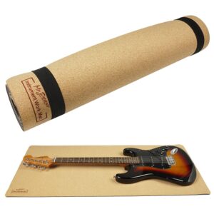 mr.power guitar work mat 41 x 17 inch instrument work mat guitar cleaning luthier tool suitable for guitar, bass, banjo, mandolin, ukulele etc.