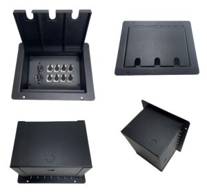 procraft pro audio recessed stage floor box 1 ac duplex 8 xlr/channel any configuration made in the usa