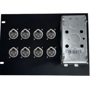 ProCraft Pro Audio Recessed Stage Floor Box 1 AC Duplex 8 XLR/Channel Any Configuration Made in the USA