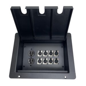 ProCraft Pro Audio Recessed Stage Floor Box 1 AC Duplex 8 XLR/Channel Any Configuration Made in the USA