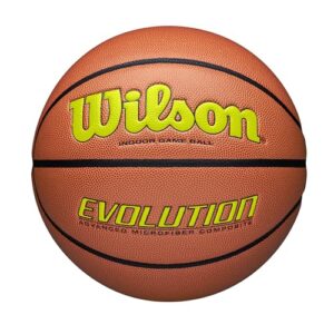 wilson evolution official size game basketball-yellow