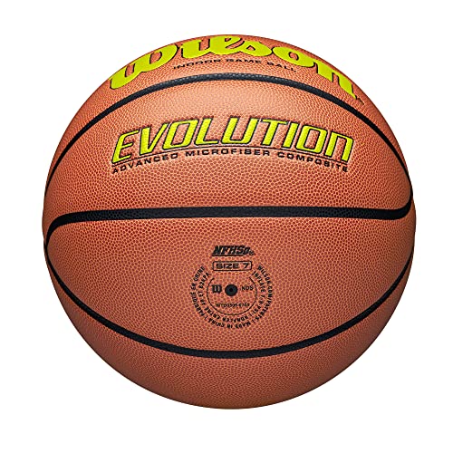 Wilson Evolution Official Size Game Basketball-Yellow