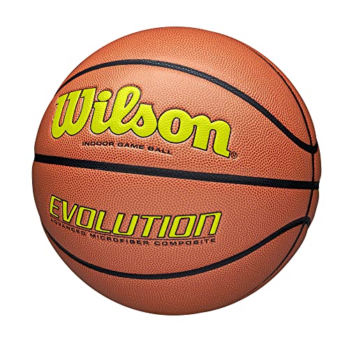 Wilson Evolution Official Size Game Basketball-Yellow