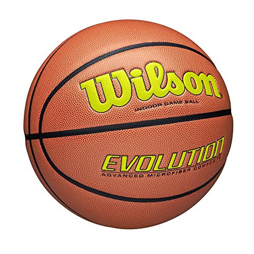 Wilson Evolution Official Size Game Basketball-Yellow