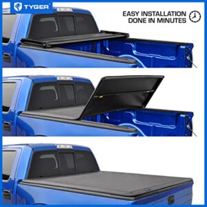 Tyger Auto T3 Soft Tri-fold Truck Bed Tonneau Cover Compatible with 2017-2024 Ford F-250 F-350 Super Duty | 6.75' (82") Bed | TG-BC3F1124