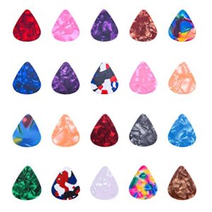 i-mart stylish colorful celluloid guitar picks plectrums for guitar bass ukulele 0.46mm (pack of 12 - assorted colors)