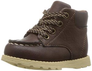 carter's boys' brand fashion boot, brown, 6 m us toddler