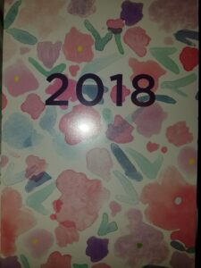 2018 calendar water color flowers