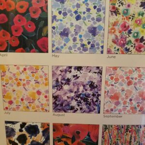 2018 Calendar water color flowers