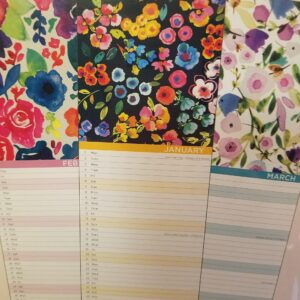 2018 Calendar water color flowers