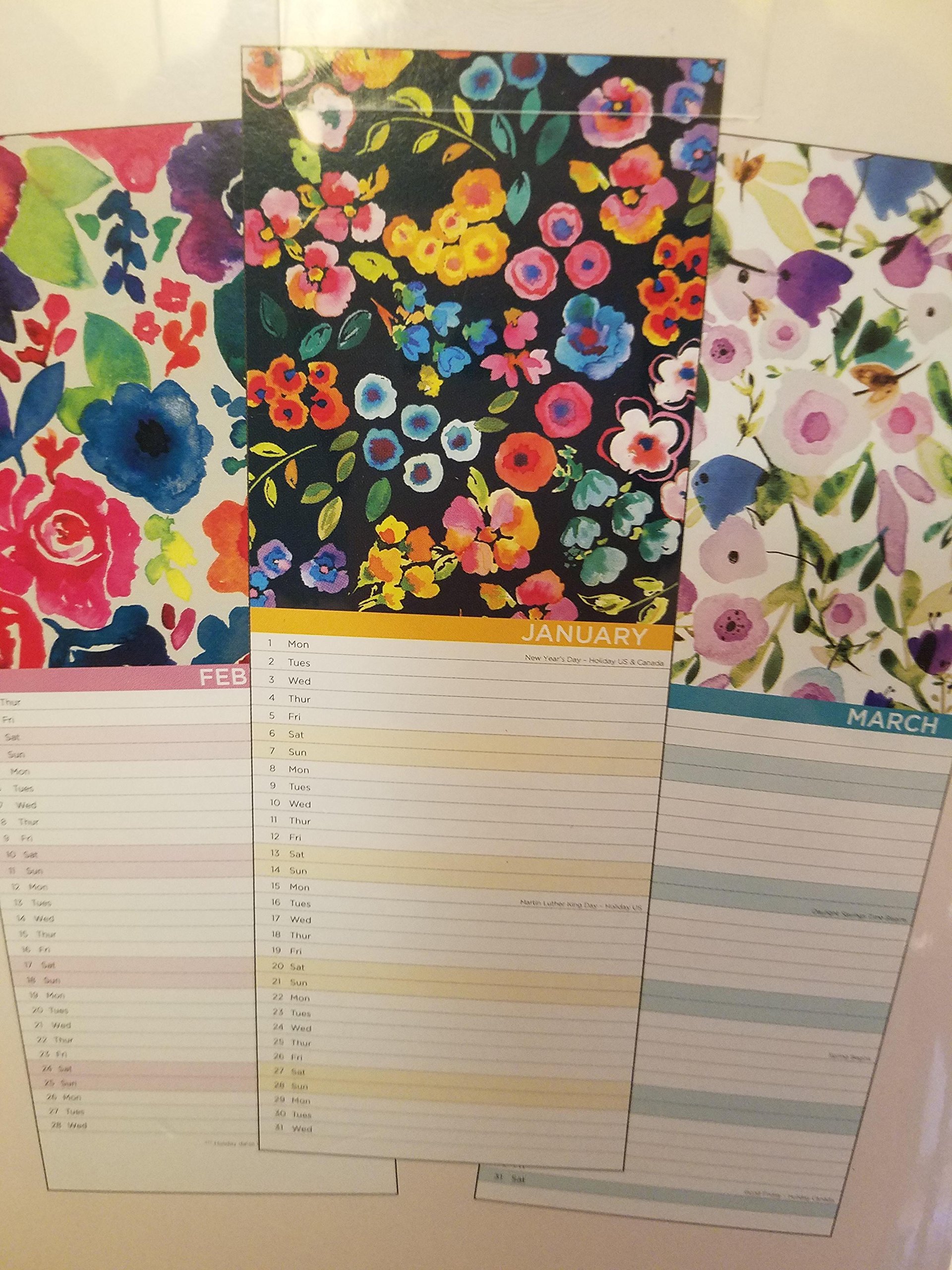 2018 Calendar water color flowers