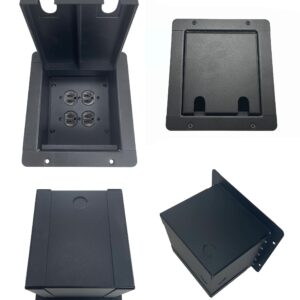 ProCraft Pro Audio Recessed Floor Pocket Box. Loaded with 2 AC Duplexes, Made in the USA