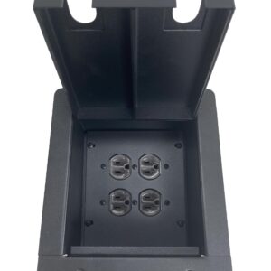 ProCraft Pro Audio Recessed Floor Pocket Box. Loaded with 2 AC Duplexes, Made in the USA